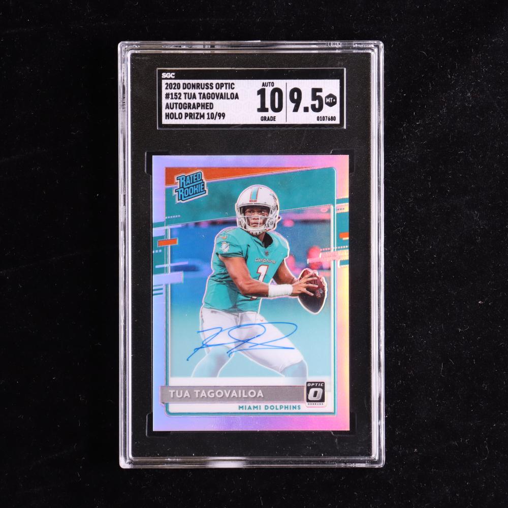 Tua Tagovailoa 2020 Donruss Optic Rated Rookies Autographs Holo #152 ...
