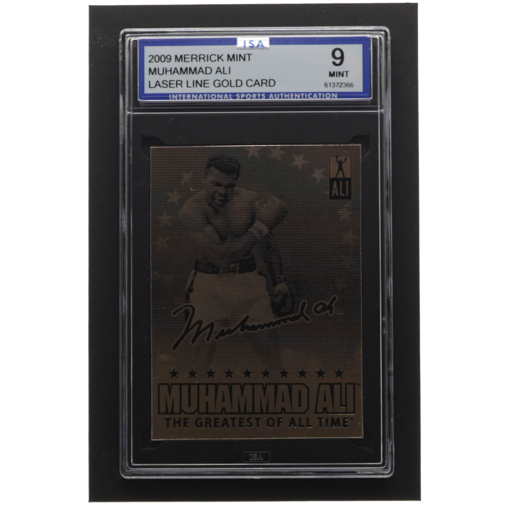 Muhammad Ali "Greatest of All Time" Merrick Mint 23 KT Gold Card (ISA 9 ...