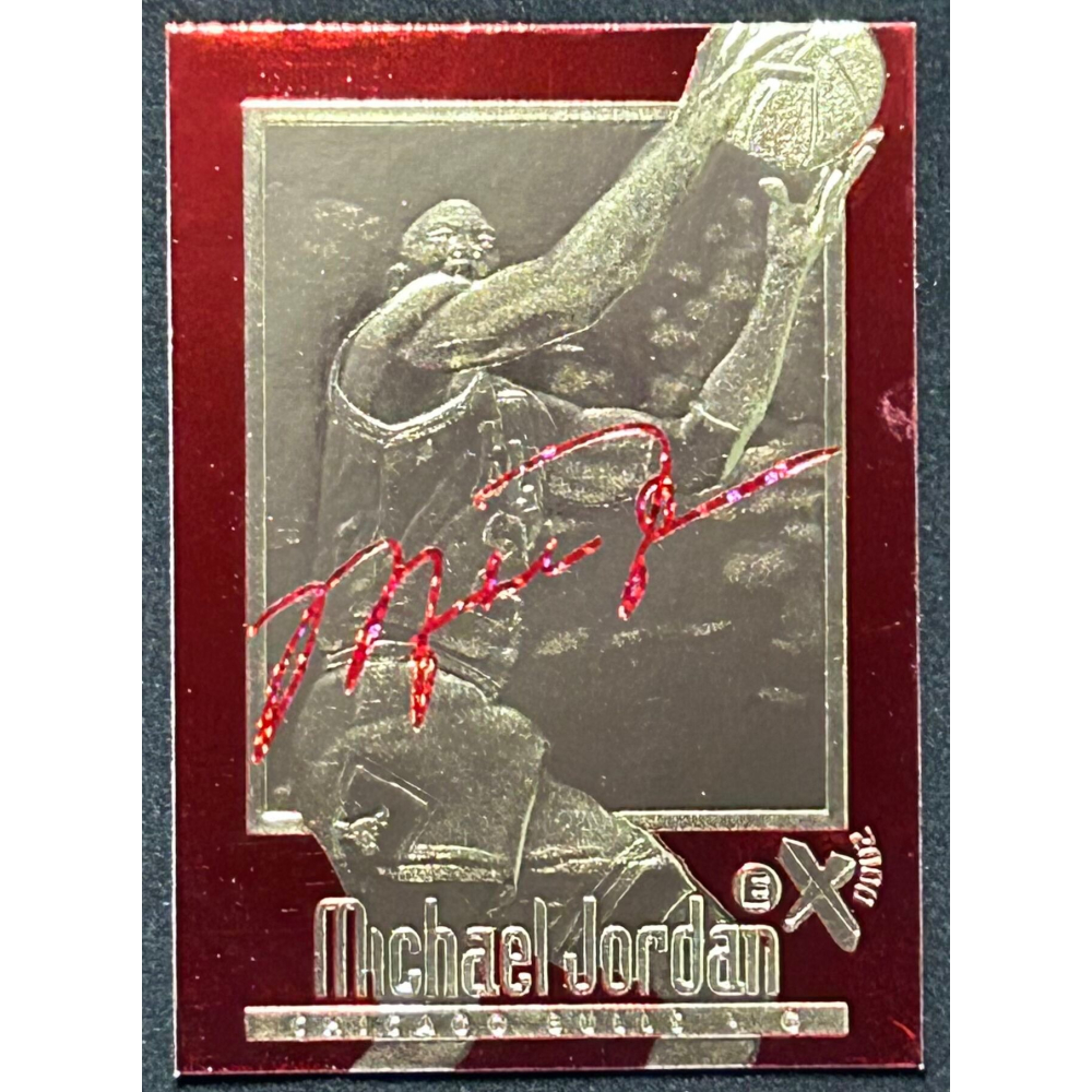 Michael Jordan 1997 S.B. EX-2001 23kt Gold Holographic Red Signature ...