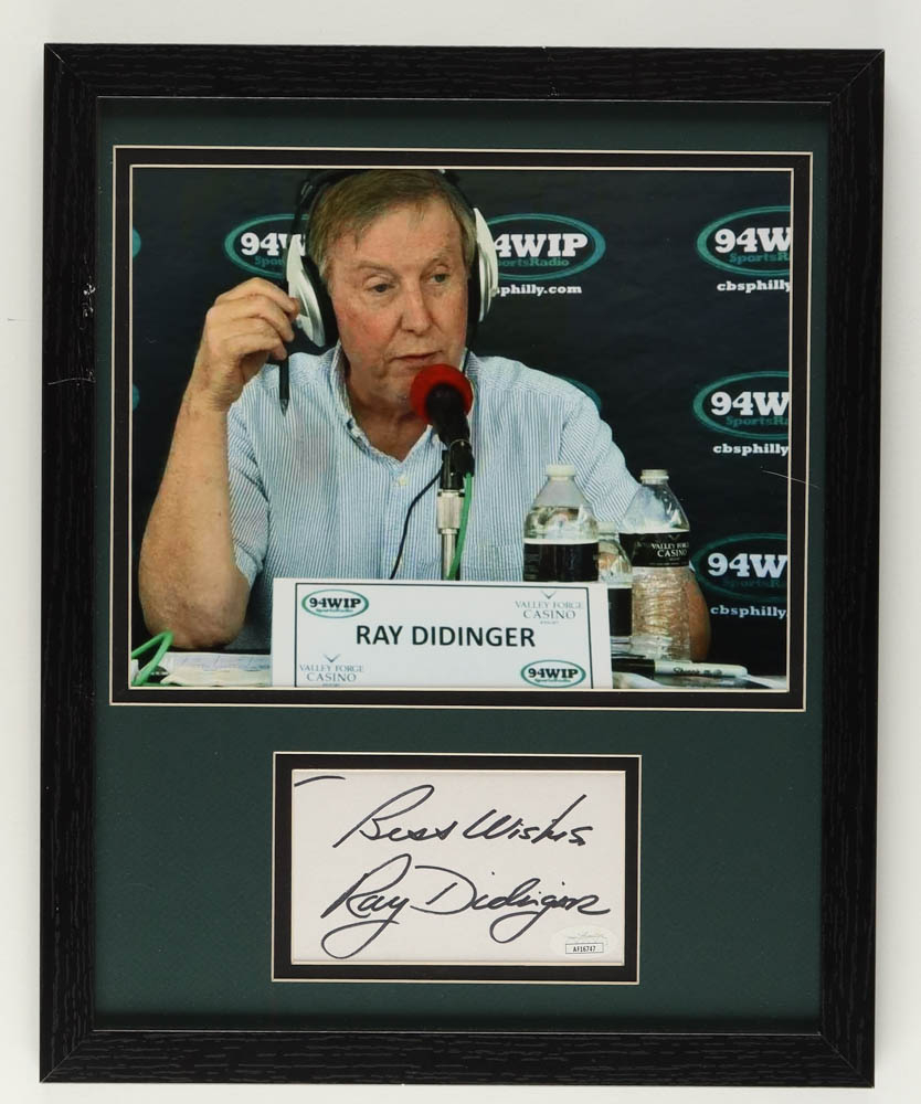 Ray Didinger Signed 12x15 Custom Framed Cut Display Inscribed "Best ...