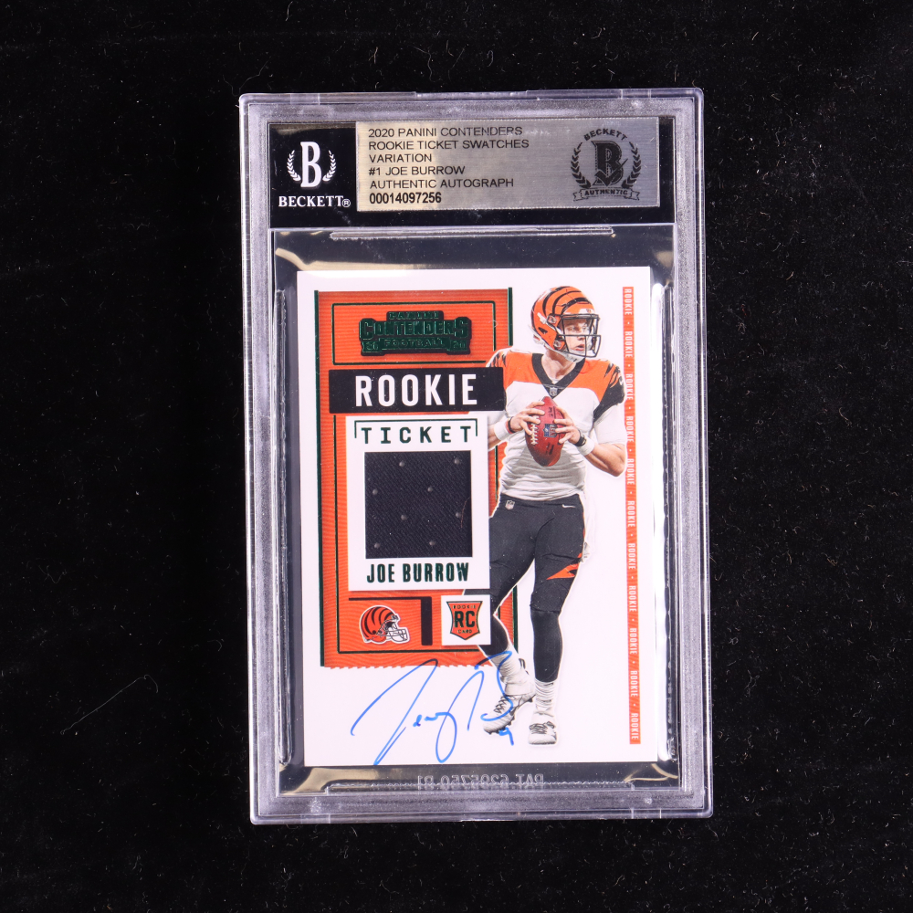 Joe Burrow Signed 2020 Panini Contenders Rookie Ticket Swatches ...