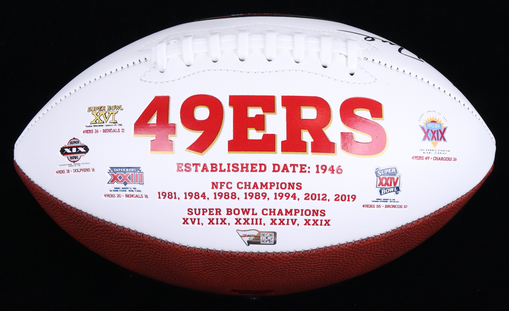 Jerry Rice Signed 49ers Logo Football (Fanatics) | Pristine Auction