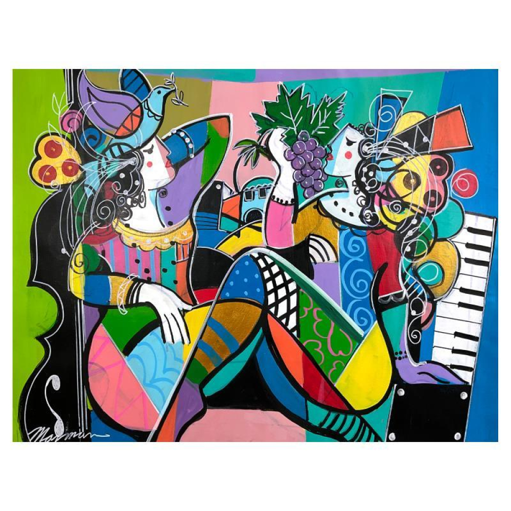 Isaac Maimon Signed “Untitled” 30x40 Original Acrylic Painting on ...