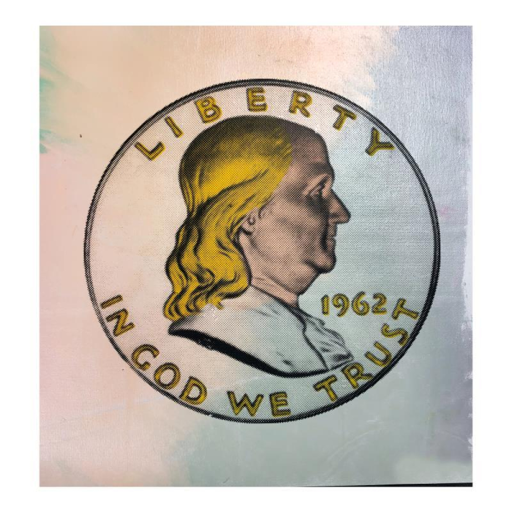 Steve Kaufman Signed "1962 Liberty Coin" Numbered LE 14x15 Hand Pulled ...