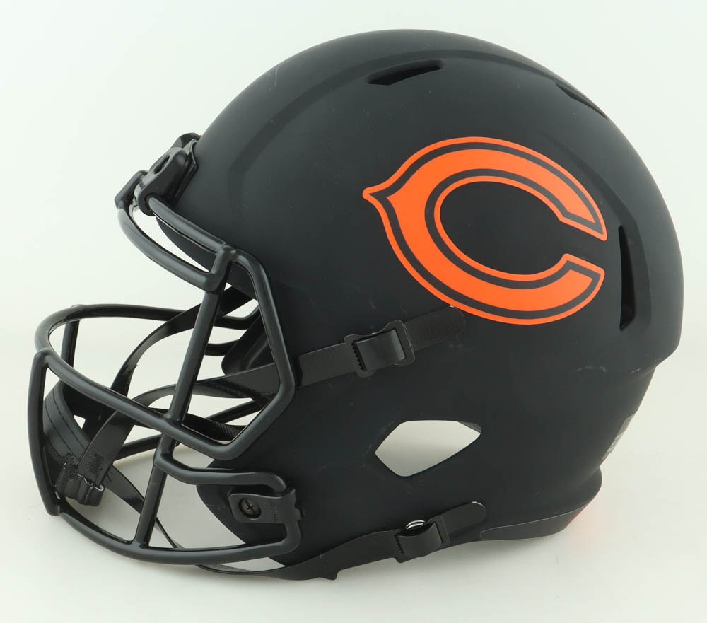 Cole Kmet Signed Bears Full-Size Eclipse Alternate Speed Helmet ...