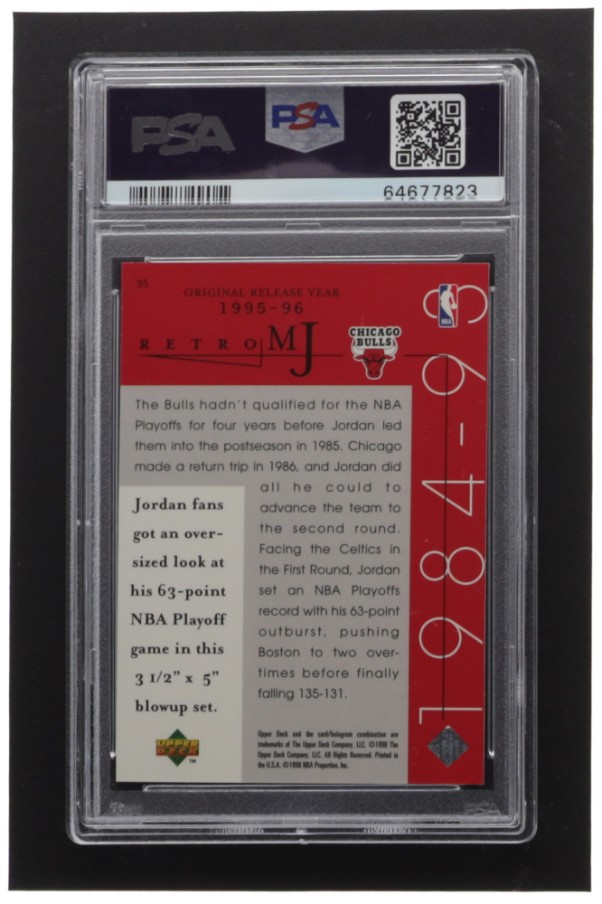 Michael Jordan 1998 Upper Deck Michael Jordan Career Collection #35 MJ ...