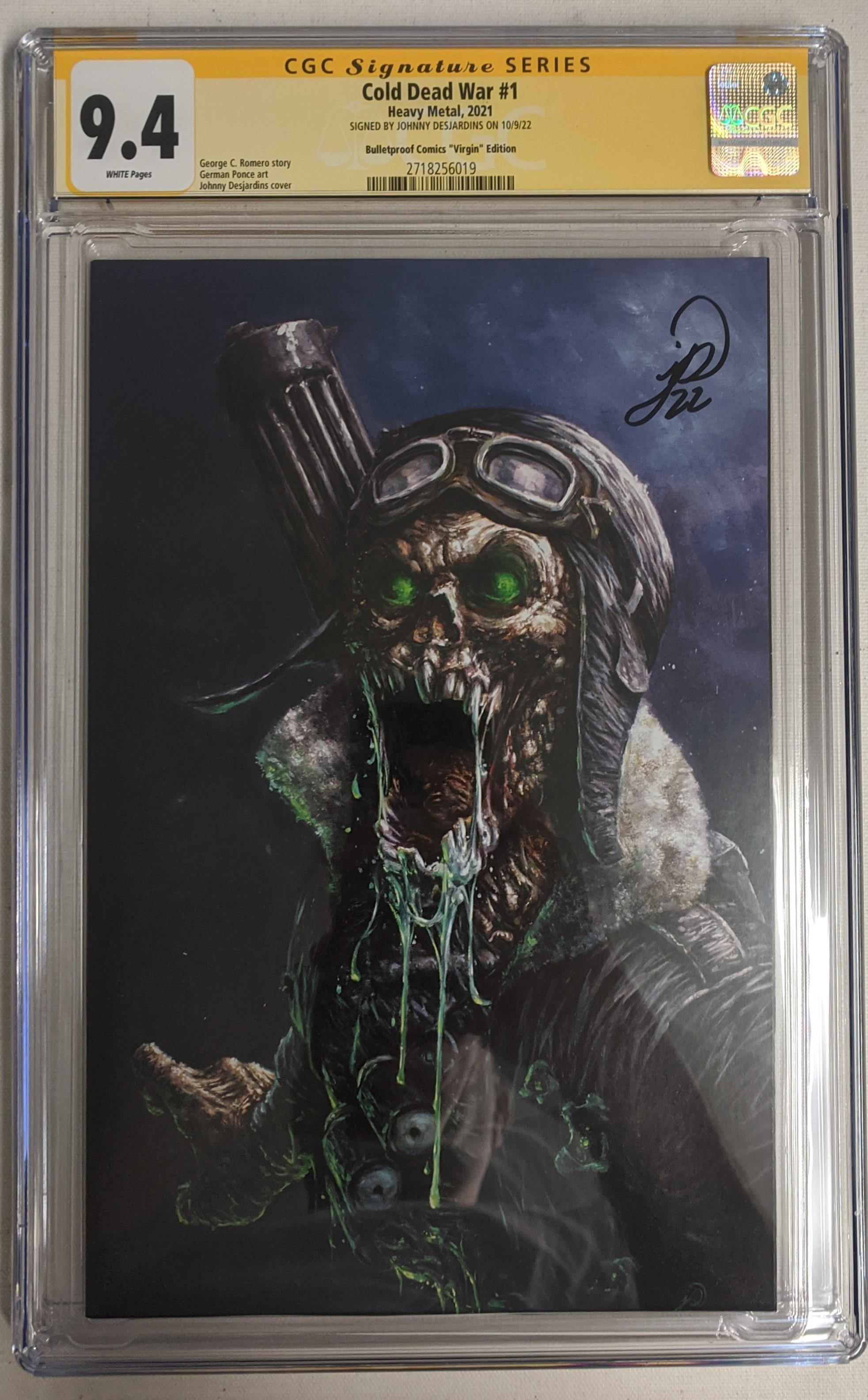 Johnny Desjardins Signed 2021 "Cold Dead War" Issue #1 Bulletproof Virgin Variant Heavy Metal ...