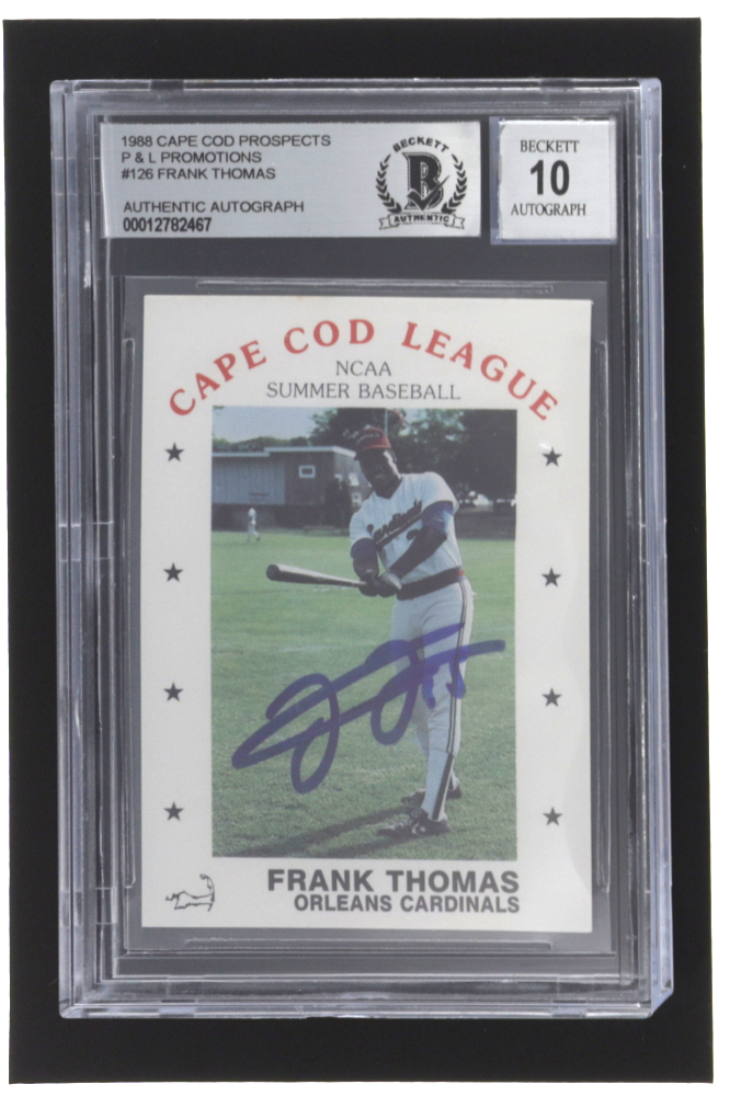 Frank Thomas Signed 1988 Cape Cod Prospects P and L Promotions #126 ...