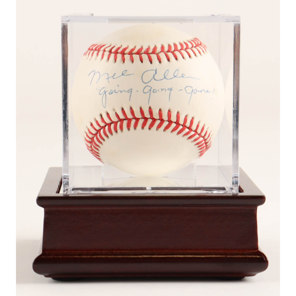 Mel Allen Signed OAL Baseball Inscribed "Going-Going-Gone!" with ...