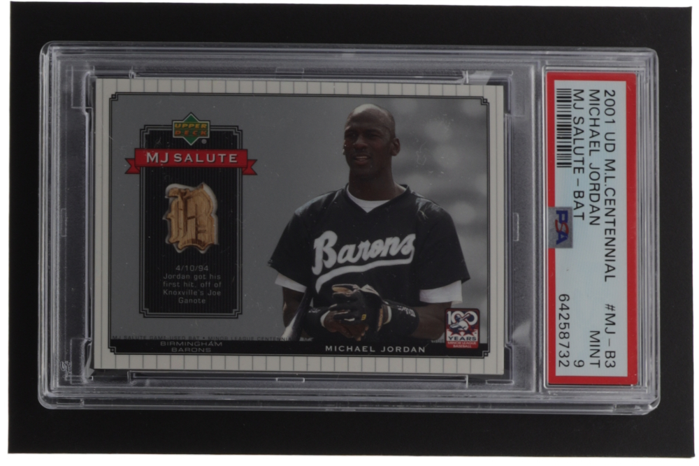 Michael Jordan 2001 Upper Deck Minors Centennial MJ Game Bat #MJB3 (PSA ...
