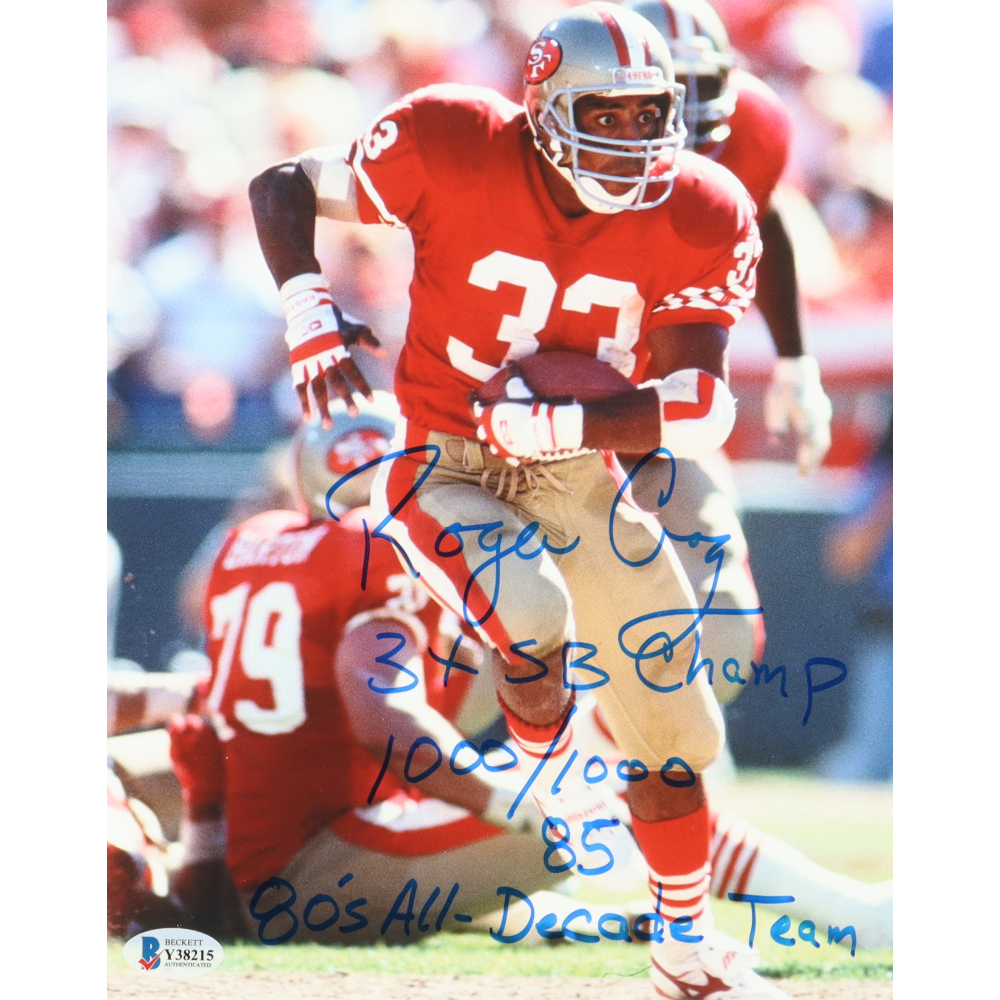 Roger Craig Signed 49ers 8x10 Photo Inscribed "3X SB Champ", "1000/1000", "85" & "80's All ...