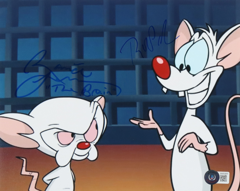 Rob Paulsen & Maurice LaMarche Signed "Pinky and the Brain" 8x10 Photo ...