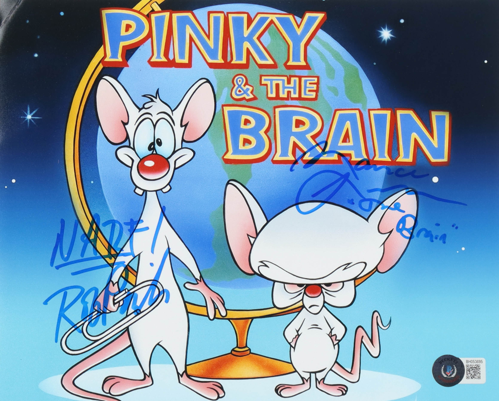 Rob Paulsen & Maurice LaMarche Signed "Pinky and the Brain" 8x10 Photo ...