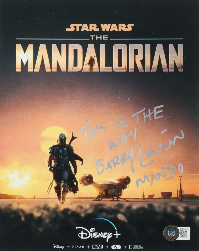 Barry Lowin Signed "The Mandalorian" 8x10 Photo Inscribed "This is the ...