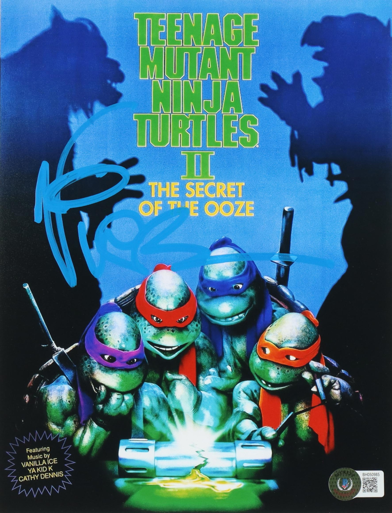 Vanilla Ice Signed "Teenage Mutant Ninja Turtles II: The Secret of the ...