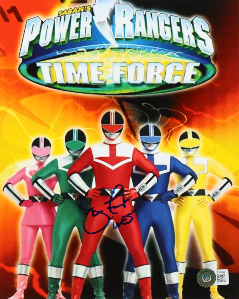 Jason Faunt Signed "Power Rangers Time Force" 8x10 Photo Inscribed "Wes ...