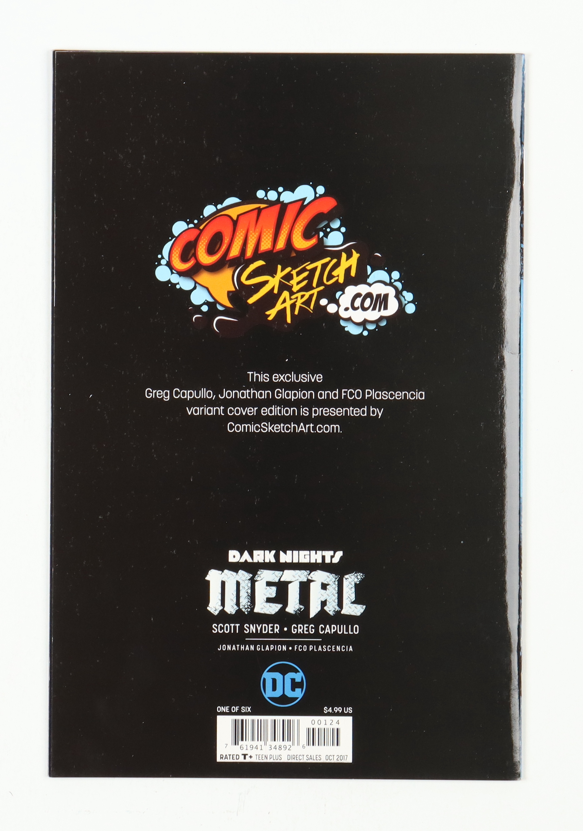Scott Snyder & Greg Capullo Signed 2017 "Dark Nights: Metal" Issue #1 ...