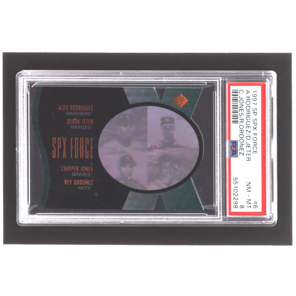 1997 SP SPx Force #6 Alex Rodrigue / Derek Jeter / Chipper Jones / Rey ...