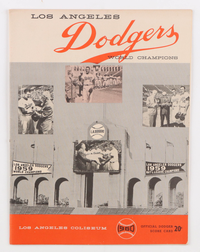 1960 Dodgers Official Scorecard & Program | Pristine Auction