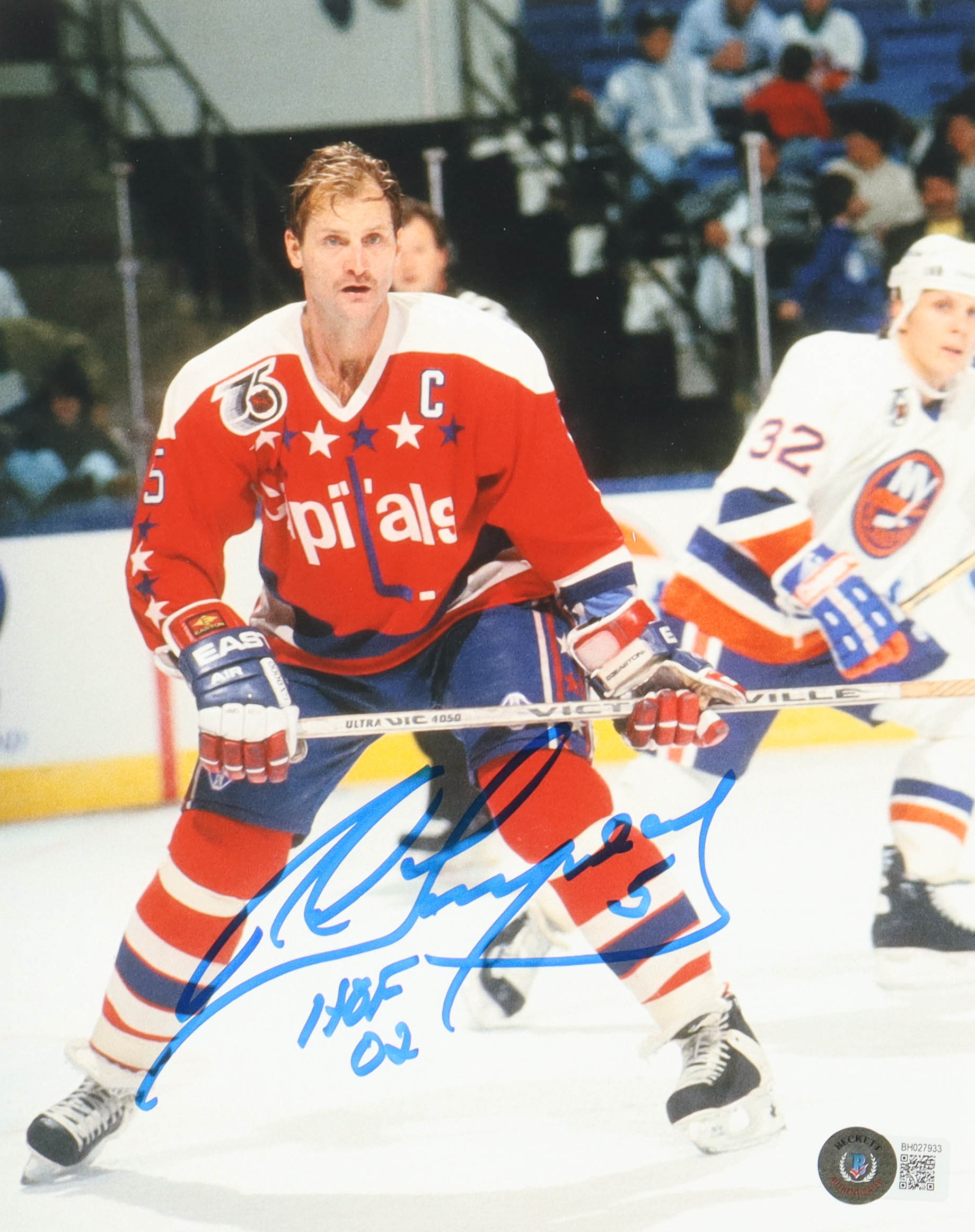 Rod Langway Signed Capitals 8x10 Photo Inscribed "HOF 02" (Beckett ...