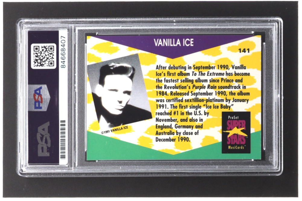 Vanilla Ice Signed 1991-92 Superstars MusiCards #141 (PSA) | Pristine ...