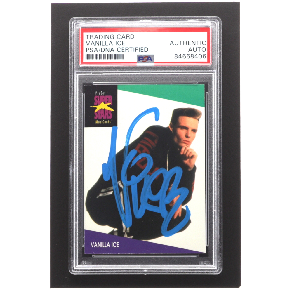 Vanilla Ice Signed 1991-92 Superstars MusiCards #143 (PSA) | Pristine ...
