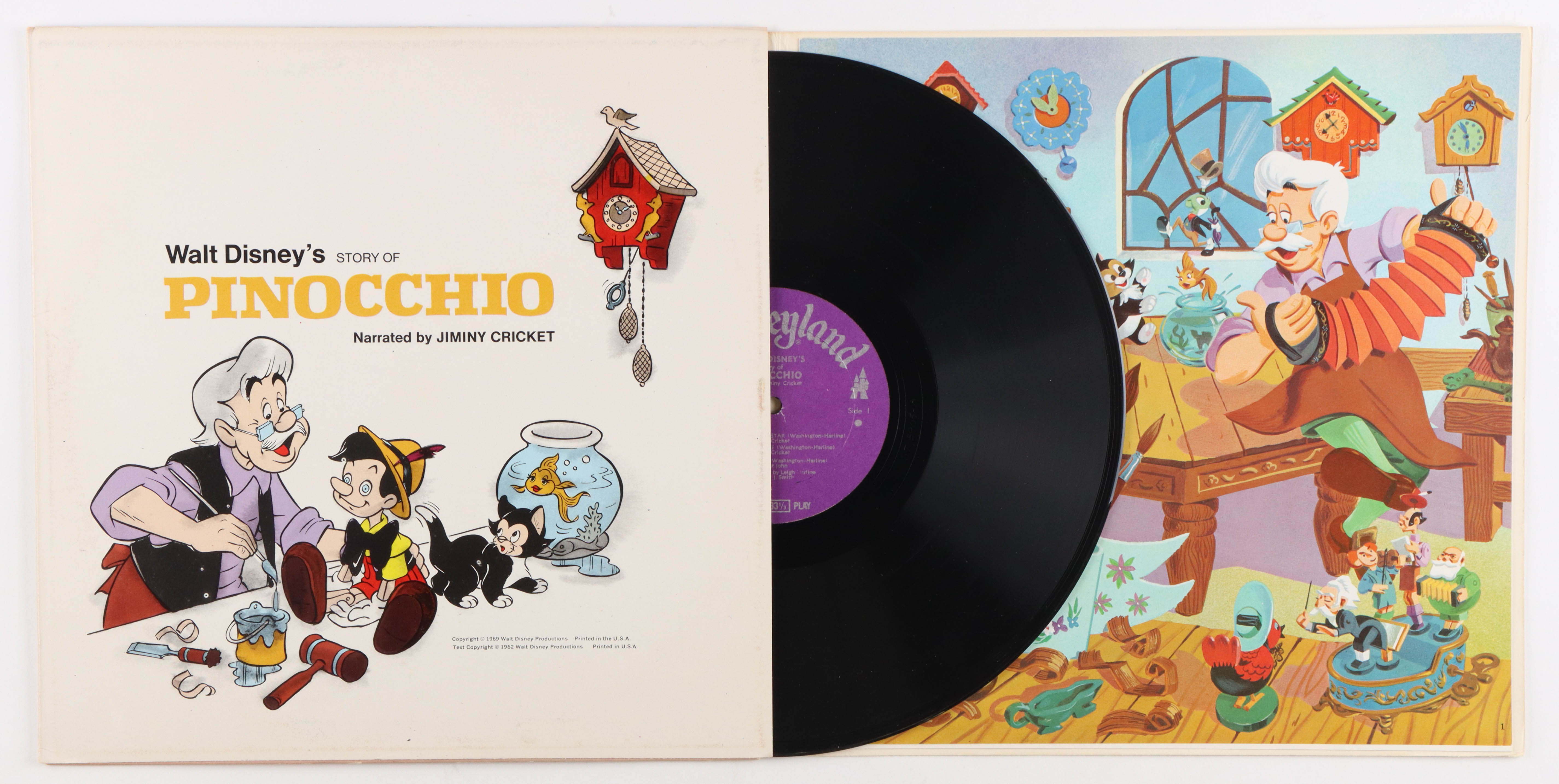 Vintage 1969 Walt Disney's "Pinocchio" Vinyl Record Album | Pristine ...