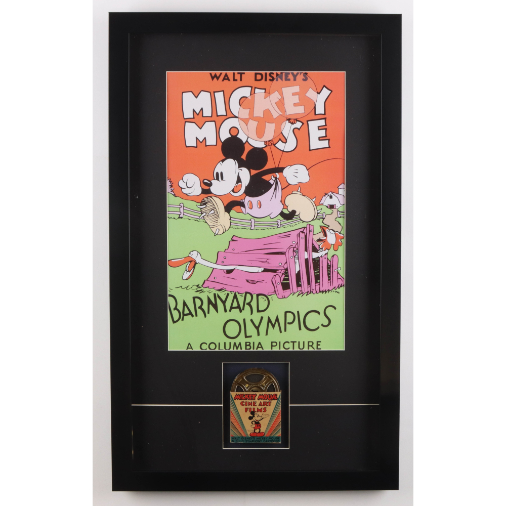 Mickey Mouse "Barnyard Olympics" Framed Photo with 1950s Disney 8mm ...
