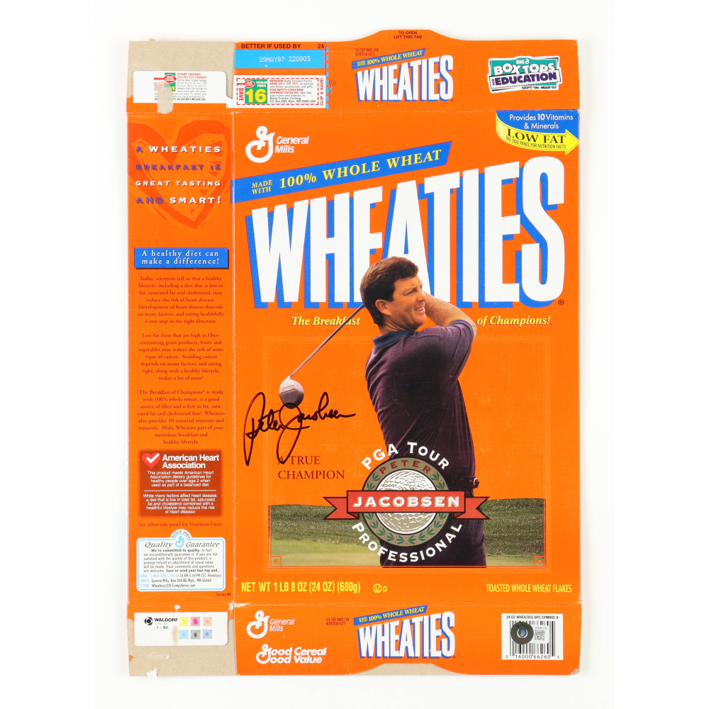 Peter Jacobsen Signed Wheaties Cereal Box (Beckett) | Pristine Auction