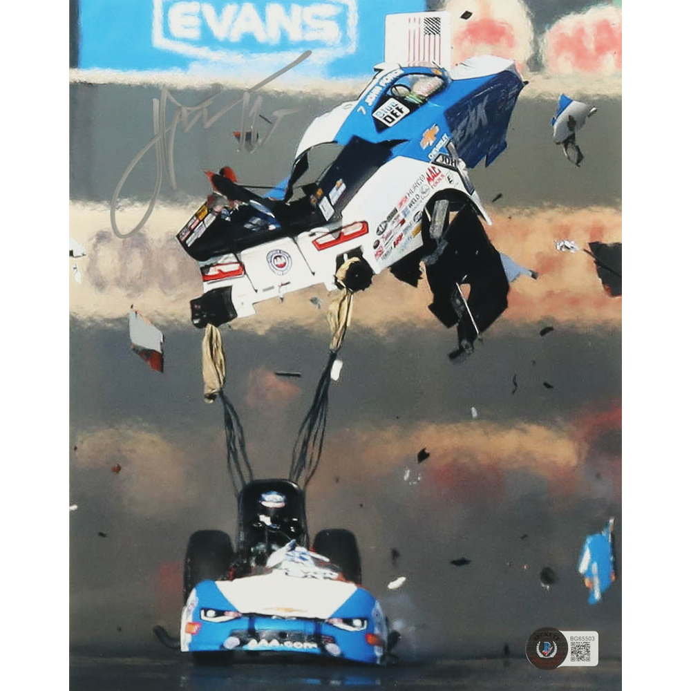 John Force Signed NHRA 8x10 Photo (Beckett) | Pristine Auction