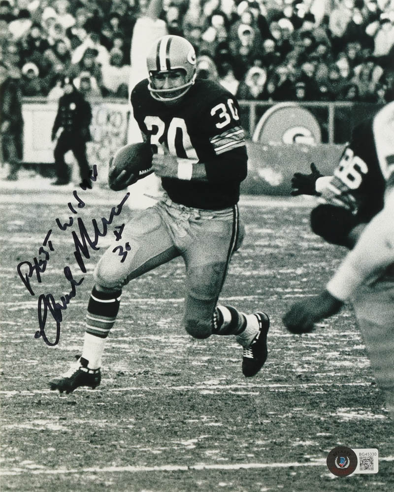 Chuck Mercein Signed Packers 8x10 Photo Inscribed "Best Wishes ...