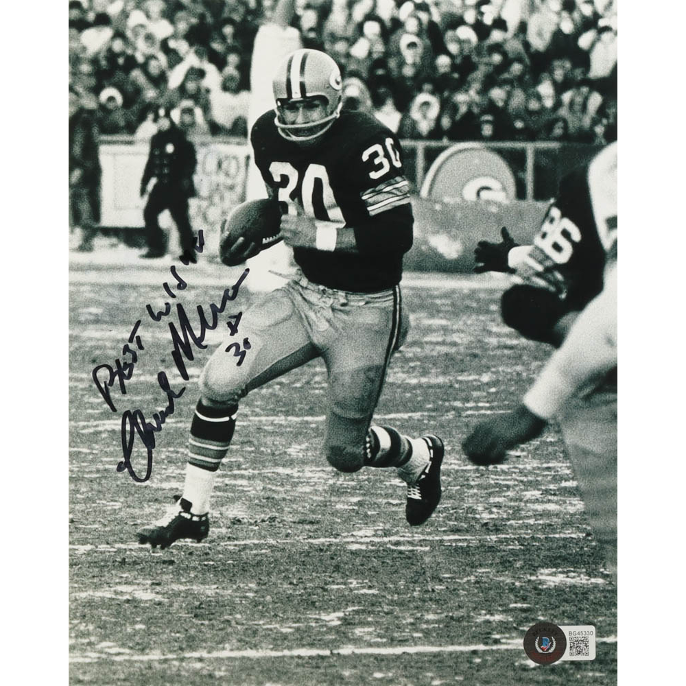 Chuck Mercein Signed Packers 8x10 Photo Inscribed "Best Wishes ...