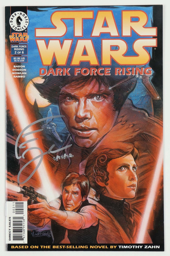 Timothy Zahn Signed 1997 "Star Wars: Dark Force Rising" Issue #2 Dark ...