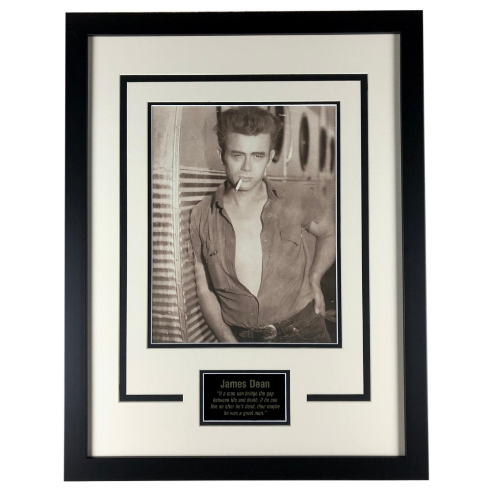 James Dean Custom Framed Photo with Nameplate Quote | Pristine Auction