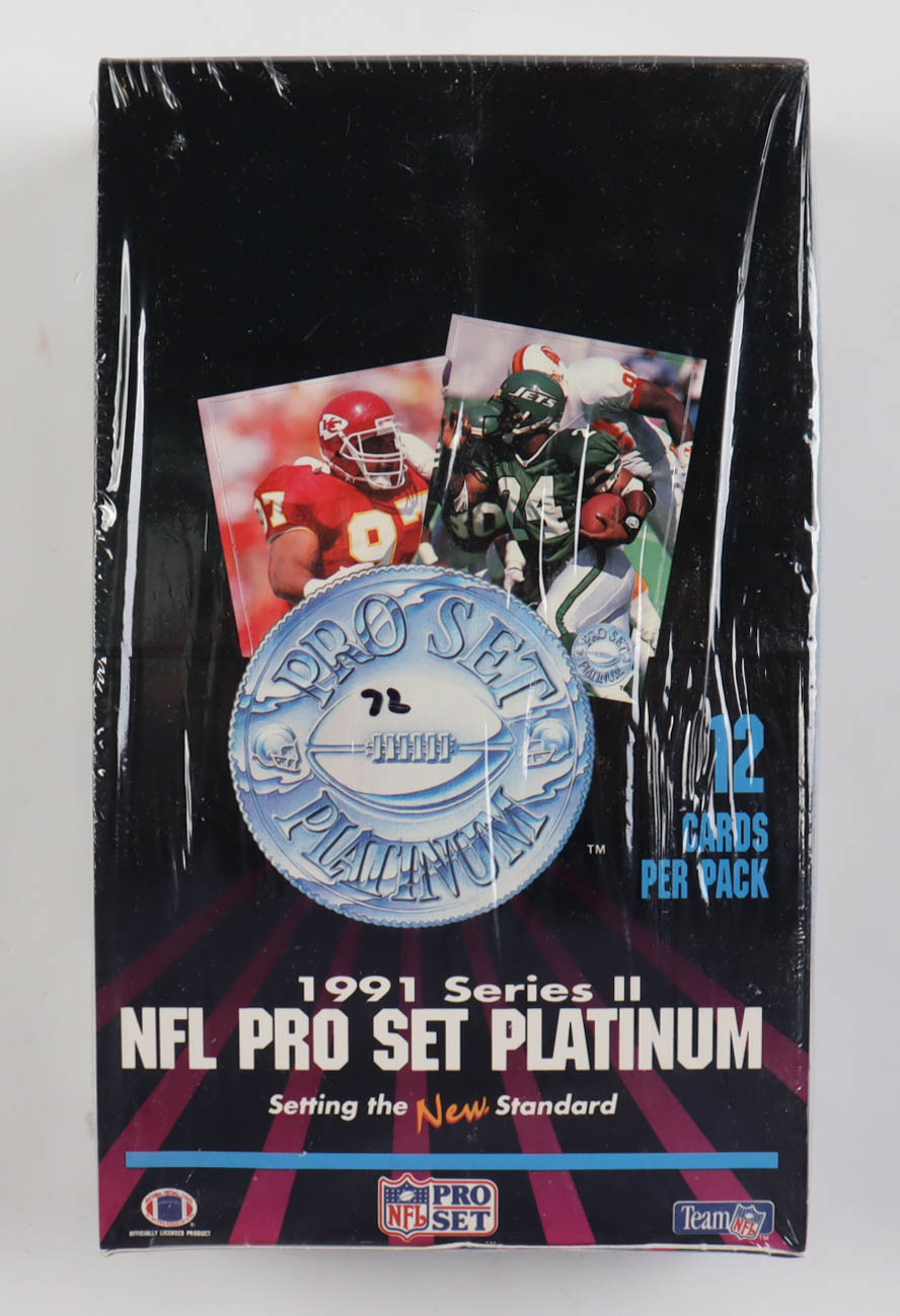1991 Pro Set Platinum Series 2 Football Wax Box with (36) Packs ...
