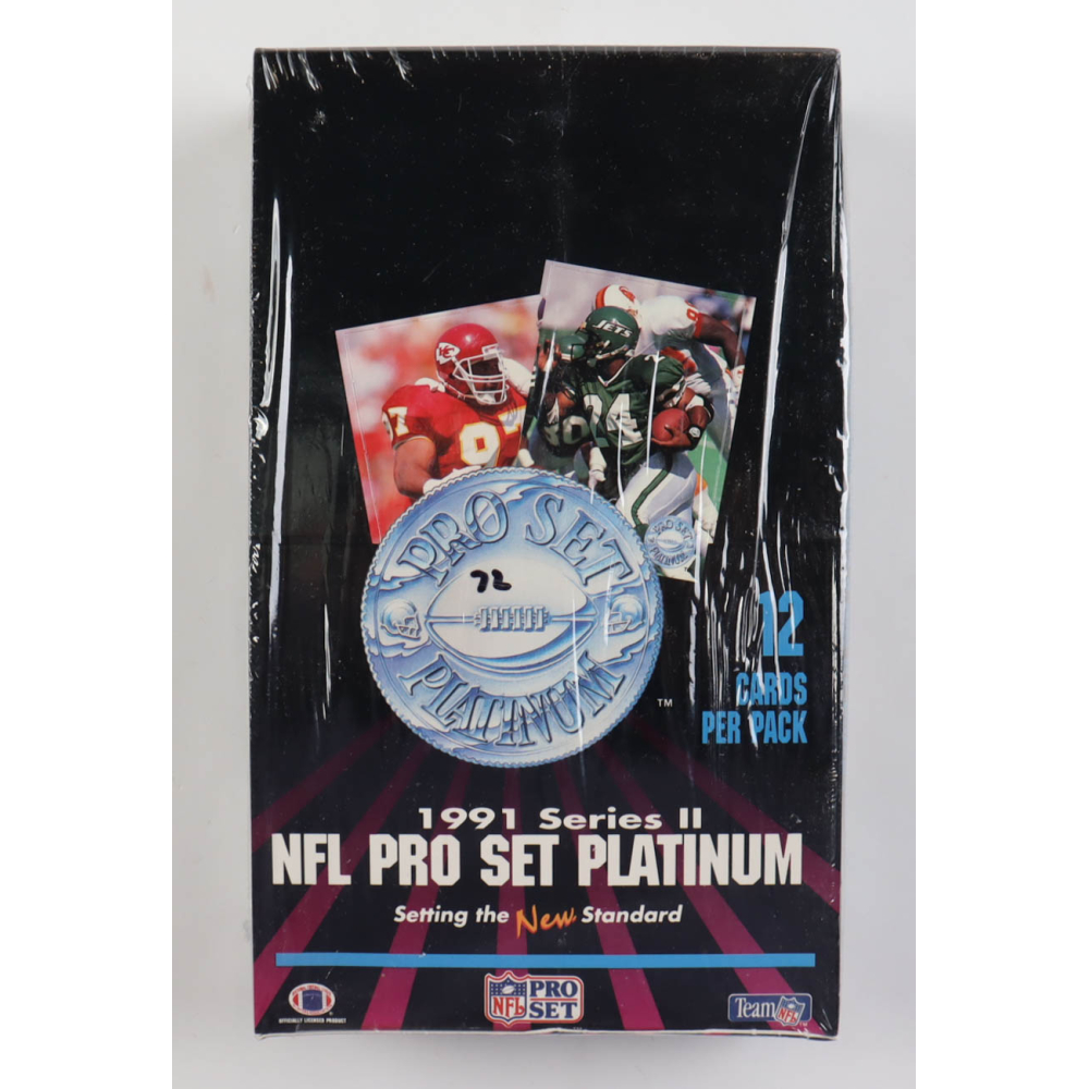 1991 Pro Set Platinum Series 2 Football Wax Box with (36) Packs | Pristine Auction