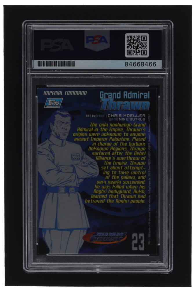 Timothy Zahn Signed 1996 Star Wars Finest #23 Grand Admiral Thrawn ...