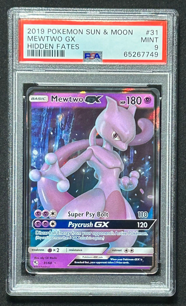 Mewtwo GX 2019 Pokemon Sun and Moon Hidden Fates #31 Holo (PSA 9 ...