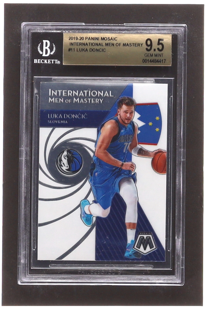 Luka Doncic 2019-20 Panini Mosaic International Men of Mastery #11 (BGS ...