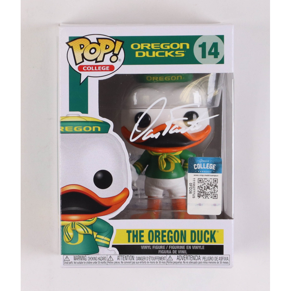 Dan Fouts Signed Oregon Ducks #14 The Oregon Duck Funko Pop! Vinyl ...