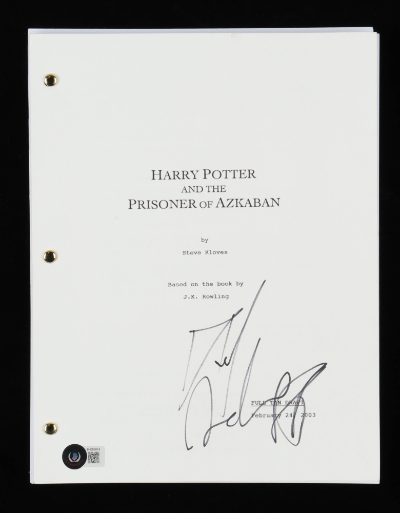 Daniel Radcliffe Signed "Harry Potter And The Prisoner Of Azkaban" Full ...