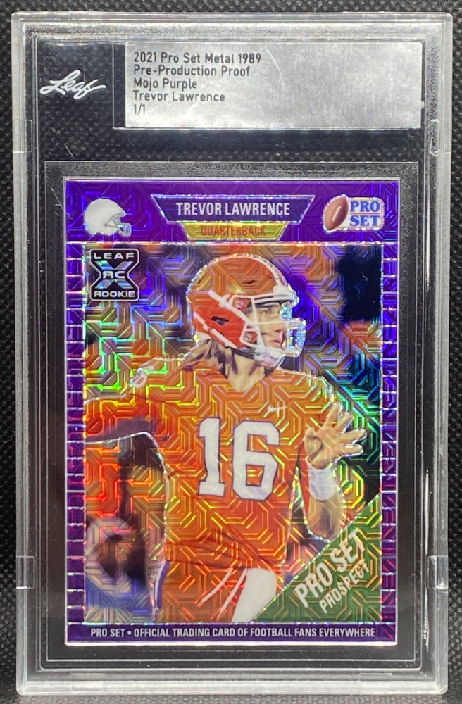 Trevor Lawrence 2021 Leaf Pro Set Metal Pre-Production Proof 1989 Mojo ...