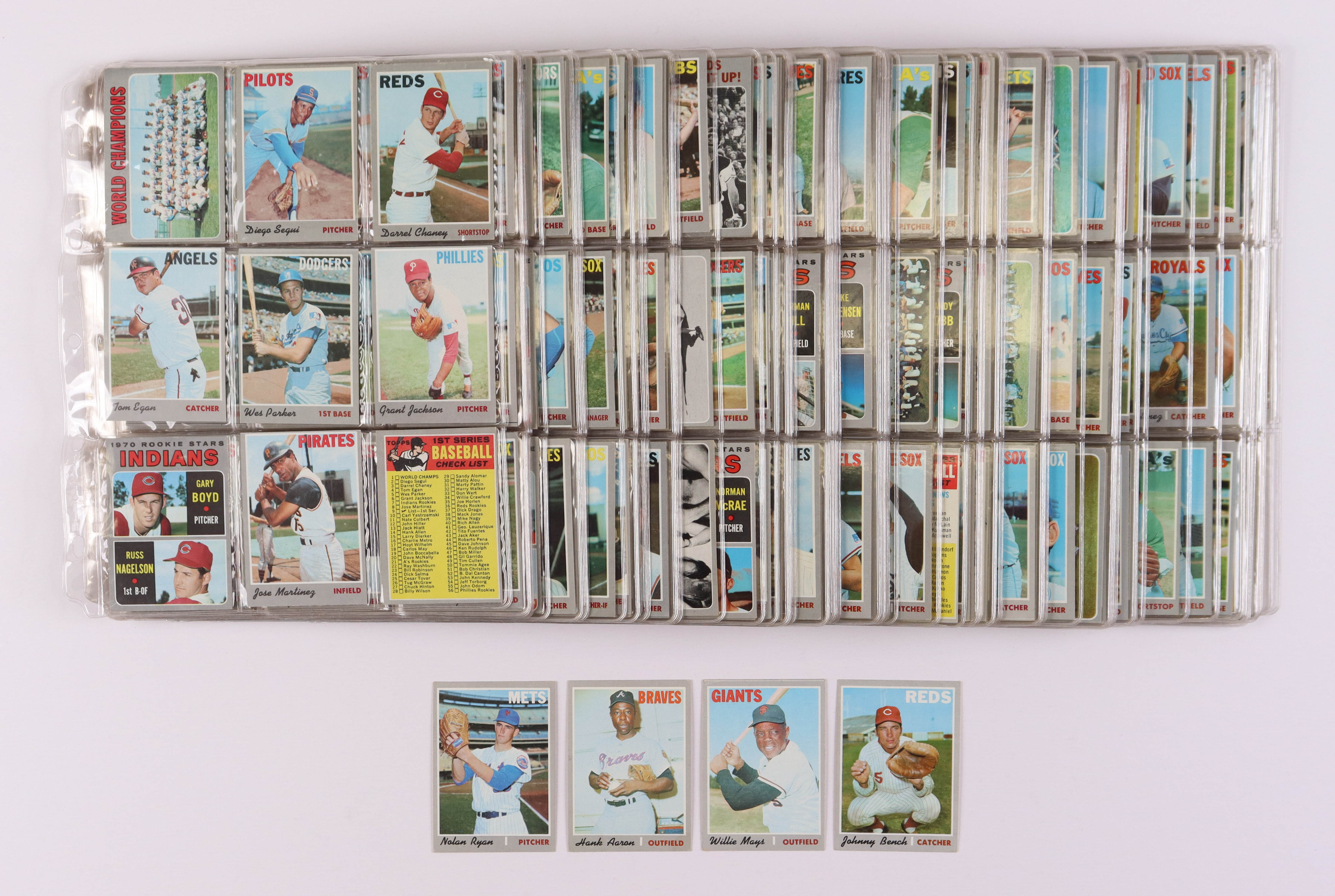 1970 Topps Baseball Complete Set (720) Cards with Nolan Ryan #712, Hank ...