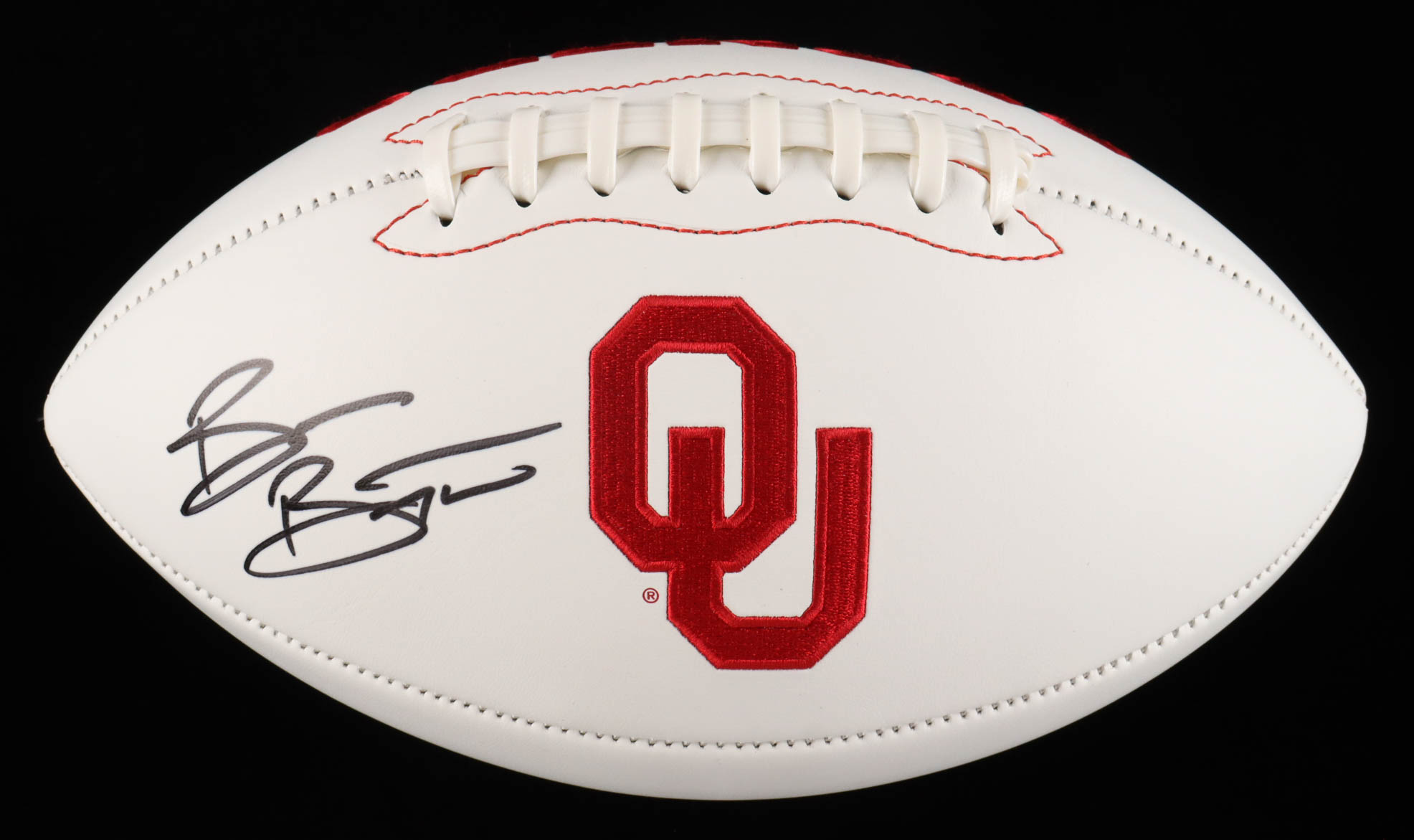 Brian Bosworth Signed Oklahoma Sooners Logo Football (Schwartz ...