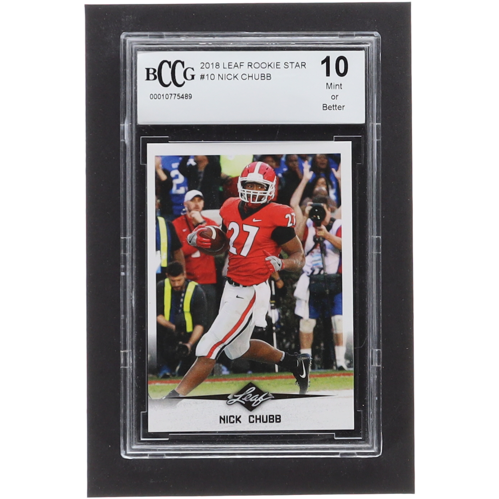 Nick Chubb 2018 Leaf Draft #44 (BCCG 10) | Pristine Auction