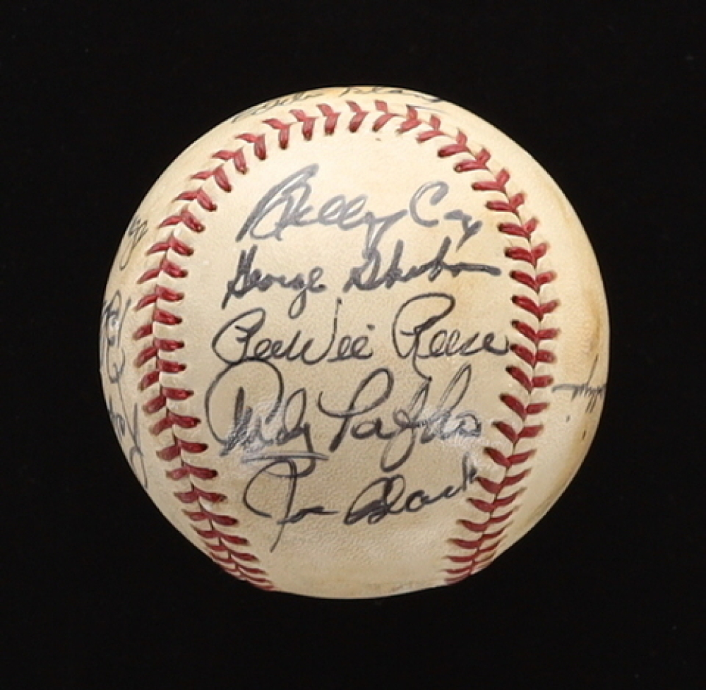 OL Baseball Signed by (12) with Eddie Stanky, Pee Wee Reese, Joe Black ...