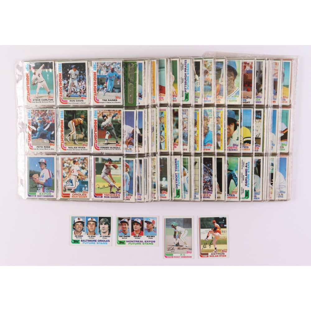 1982 Topps Baseball Complete Set Of (792) Cards With Bob Bonner Rc 