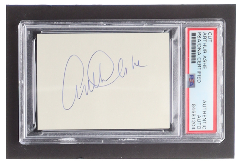 Arthur Ashe Signed Cut (PSA) | Pristine Auction