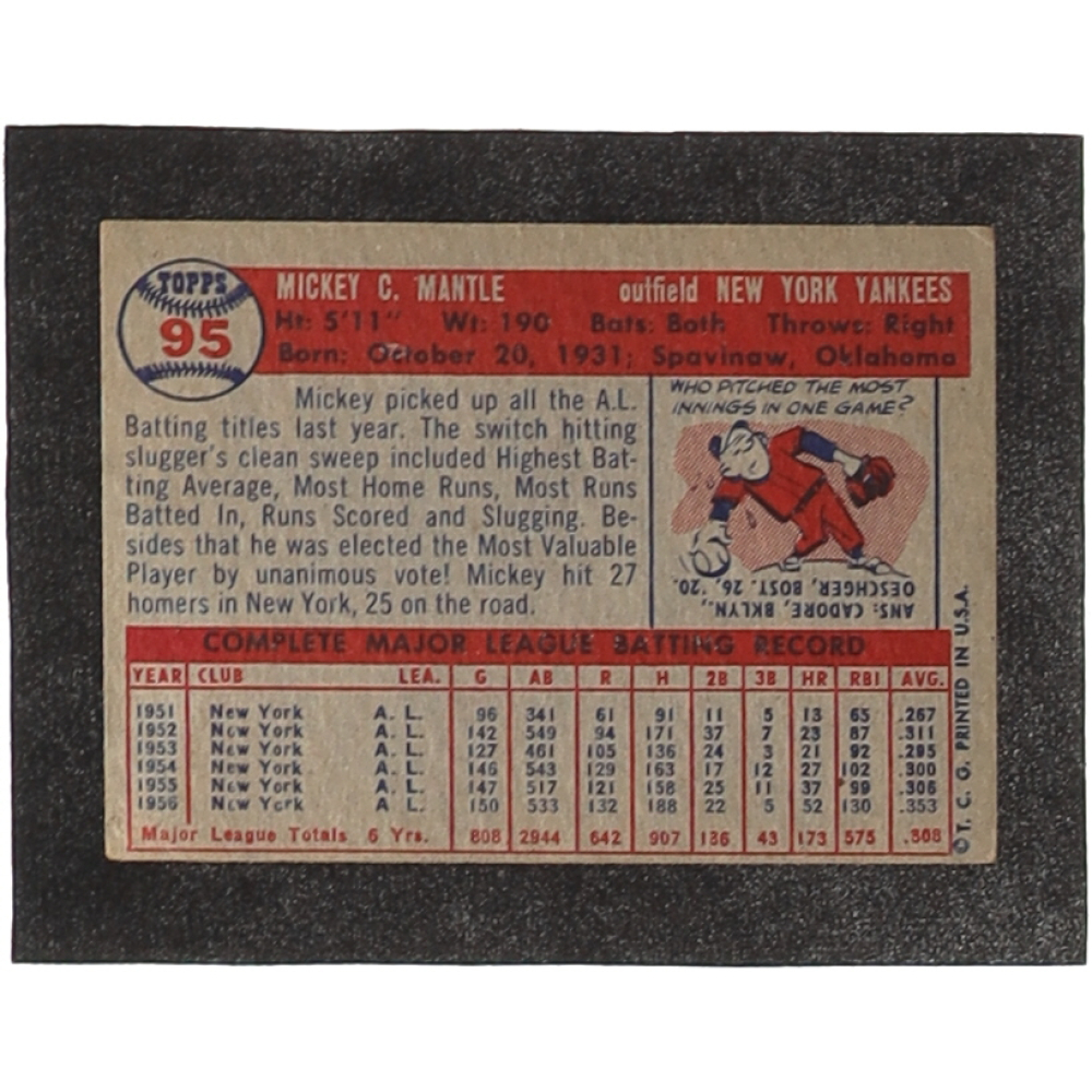Mickey Mantle 1957 Topps #95 | Pristine Auction