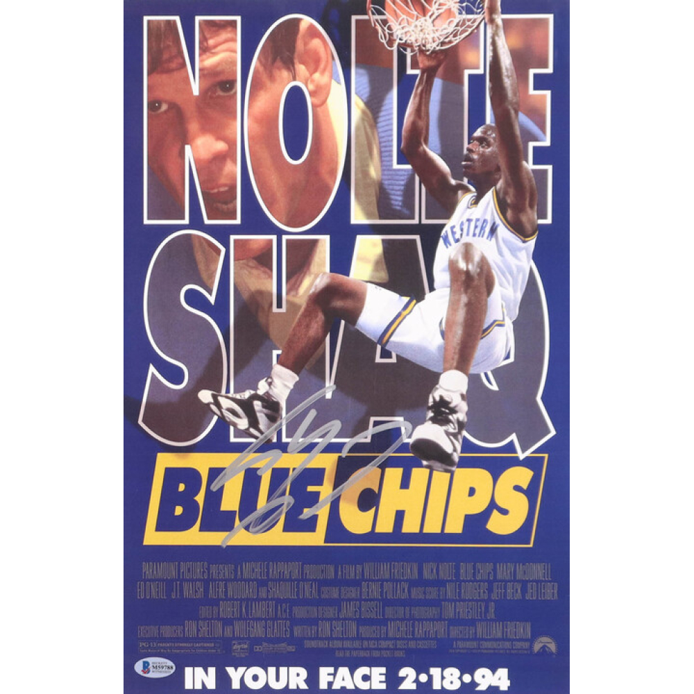 Shaquille O'Neal Signed "Blue Chips" 11x17 Photo (Beckett) | Pristine ...
